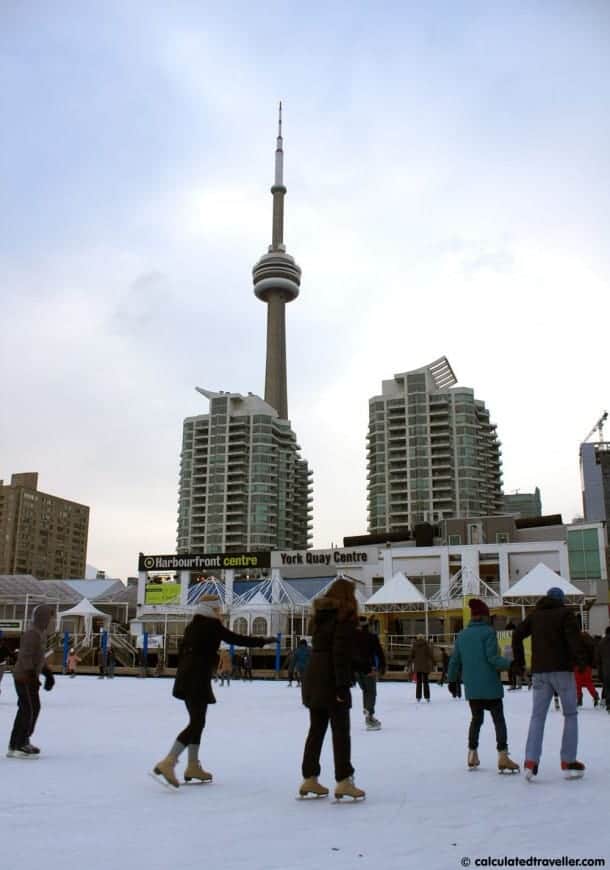 Outdoor Skating at Harbourfront Centre in Toronto
