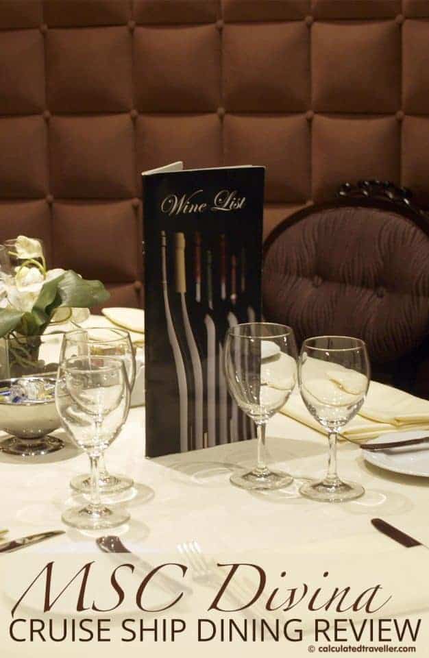 7 Divine Dinners. MSC Divina Food Review & Photo Essay